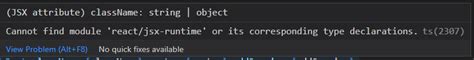 error typescript 4 1 could not find a declaration file for module ‘react jsx runtime jayesh