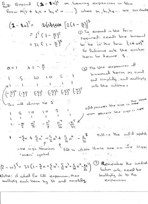a level maths notes binomial expansion expanding multiples of the same bracket