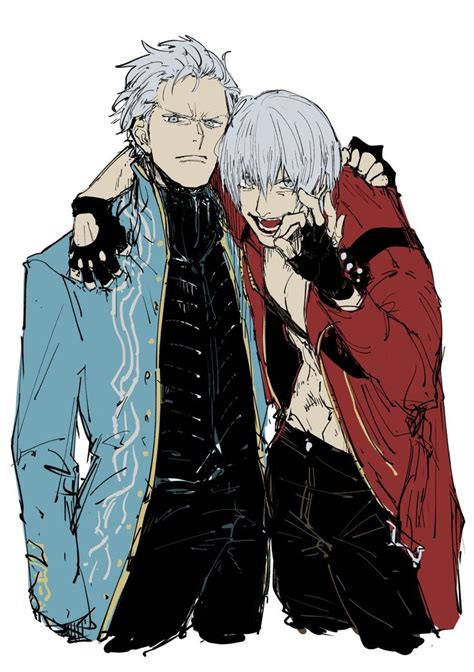 Two Anime Characters Are Standing Next To Each Other One Is Holding