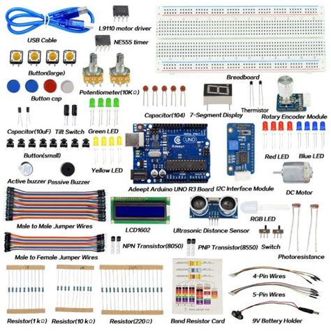 starter kit for arduino uno r3 with 27 projects and processing simple arduino projects led
