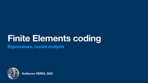 pdf finite elements coding eigenvalues modal analysis