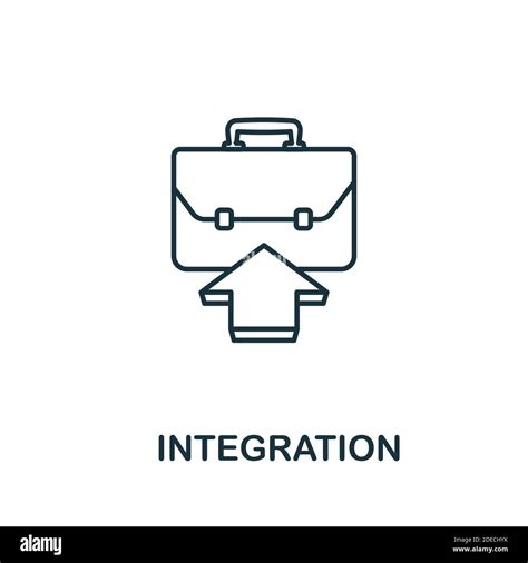 Integration Icon Line Style Element From Agile Collection Thin