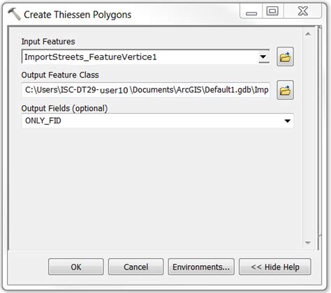 How To Create Thiessen Polygons For Line Features In ArcMap