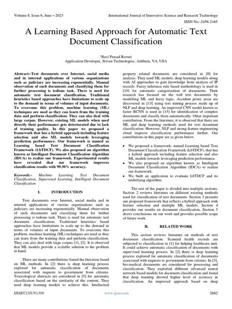 a learning based approach for automatic text document classification pdf machine learning