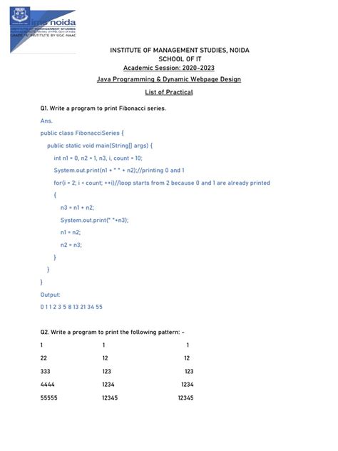 java practical questions with answers pdf constructor object oriented programming