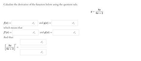 solved calculate the derivative of the function below using