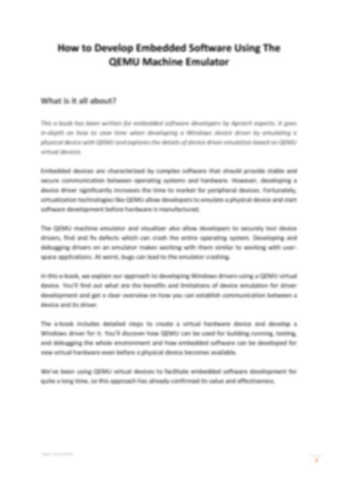 SOLUTION How To Develop Embedded Software Using The Qemu Machine