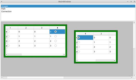 qt how to connect a qradiobutton of a qtablewidget cell with another qtablewidget cell using