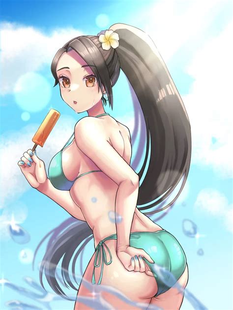Rule 34 Female Ice Cream Long Hair Looking At Viewer Sage Valorant Solo Swimsuit Valorant
