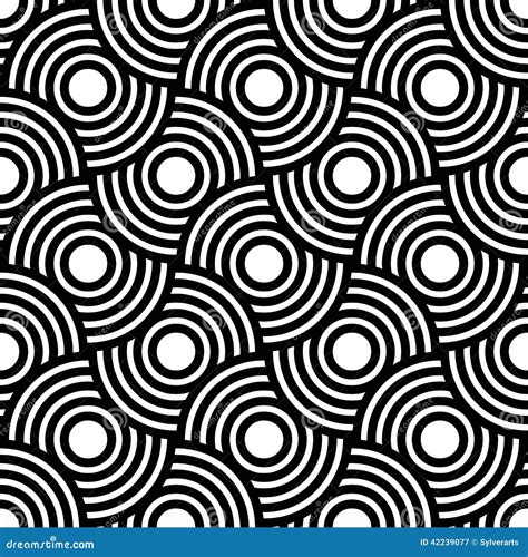 Seamless Geometric Pattern Simple Vector Black And White Stripe Stock