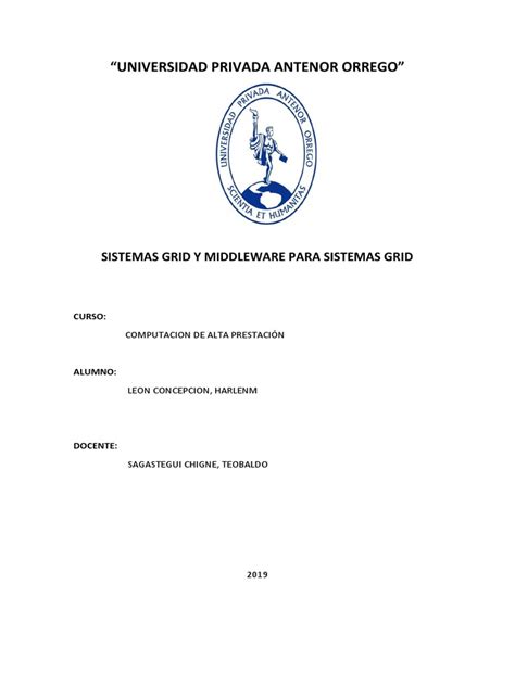 sistemas grid y middleware para sistemas grid pdf computación grid computación distribuída