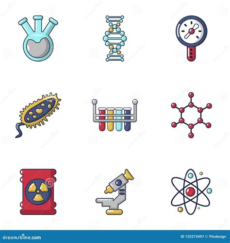 Biochemistry Icons Signs Outline Symbols Concept Linear Illustration
