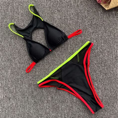 Custom Private Label Mature Brazilian Mini String Thong Extreme Micro Women Swimwear Sexy Bikini
