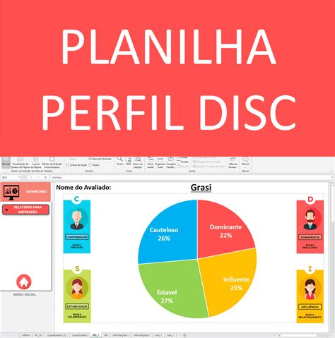 Planilha Teste De Perfil DISC Excel Coaching