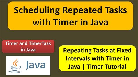 Scheduling Repeated Tasks With Timer In Java Timer And TimerTask In