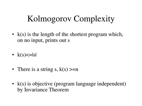 ppt kolmogorov complexity and universal distribution powerpoint presentation id 6531874