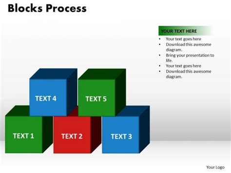 PowerPoint Backgrounds Blocks Process Teamwork Ppt Slides
