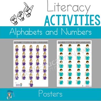 ASL Alphabets And Numbers Chart Poster TpT