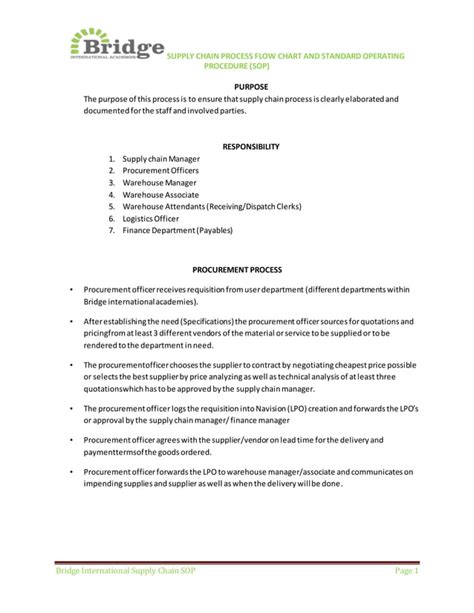 SUPPLYCHAIN PROCESS FLOW CHART PDF