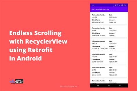 Endless Scrolling With Recyclerview Using Retrofit In Android Infovistar