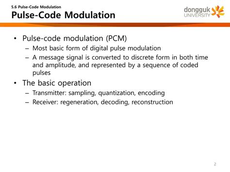 PPT Chapter 5 Pulse Modulation PowerPoint Presentation Free