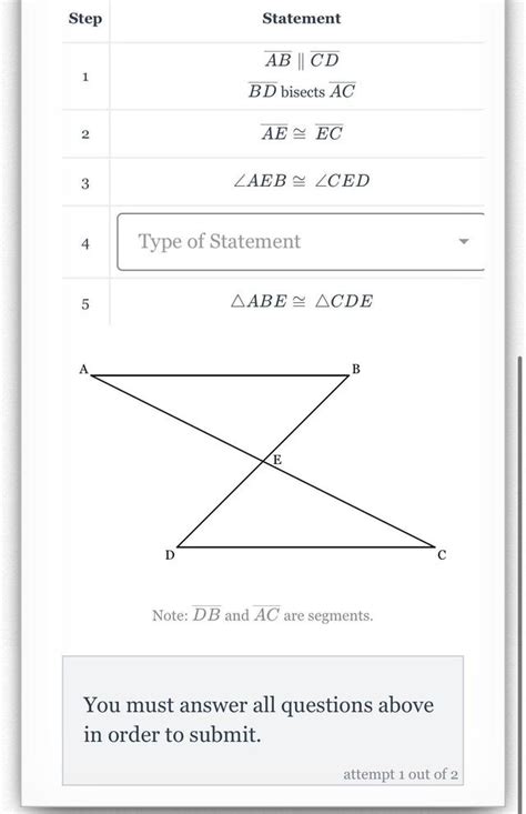fill in the missing statement and reason of the proof below given a b ‾ ∥ c d ‾ ab ∥ cd and