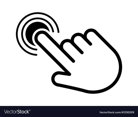 Klicken Sie Auf Cursor Set Computer Zeiger Hand Und Pfeil