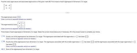 [solved] find the real eigenvalues and associated eigenvectors of the course hero