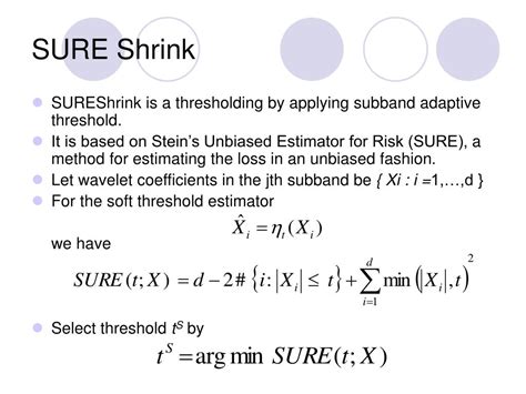 ppt image denoising using wavelet thresholding techniques powerpoint presentation id 388039