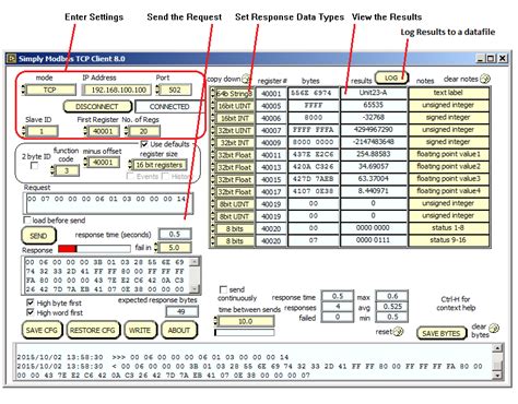 modbus tcp client windows