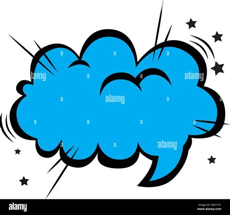 Speech Bubble Blue Color Pop Art Style Stock Vector Image Art Alamy