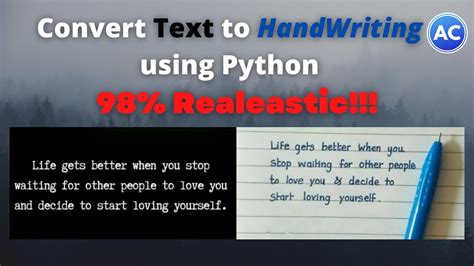 how to convert text to handwriting using python pywhatkit 98 realistic very easy abhicoder