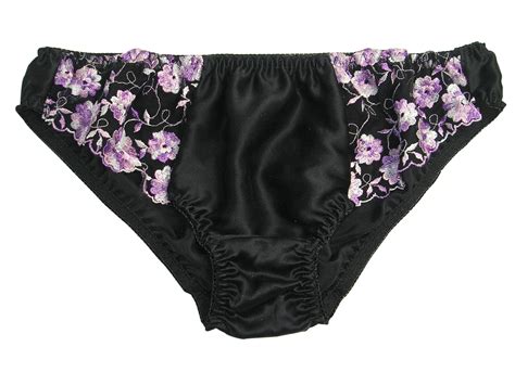 Seide Damen Slips Panties Höschen Mit Spitzen Unifarben Größe Sm L Xl Xxl Ebay