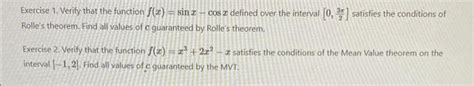 solved exercise 1 verify that the function f x sinx−cosx