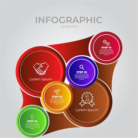 Premium Vector Four Steps Modern Connecting Infographic Template