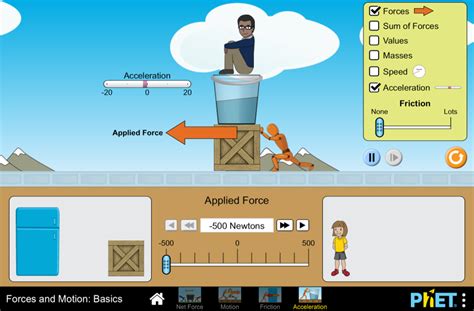 Forces And Motion Basics Force Motion Friction PhET