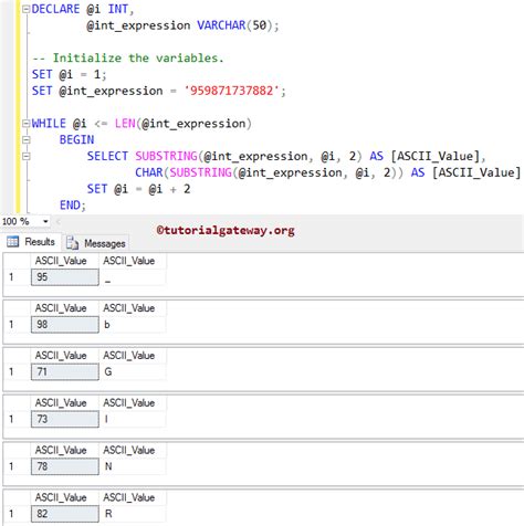ascii char string functions sqljunkieshare