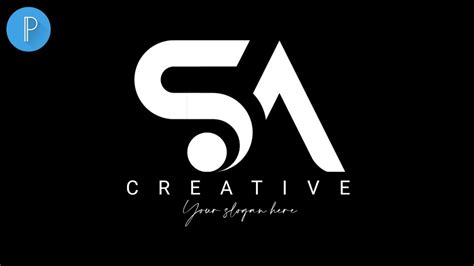 SA LOGO DESAIN CARA MEMBUAT LOGO INISIAL NAMA DI PIXELLAB YouTube