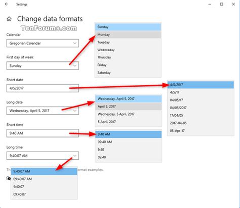 Change Date And Time Formats In Windows 10 Tutorials