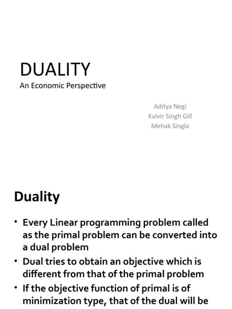duality an economic perspective pdf mathematical optimization mathematical analysis