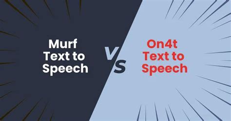 On4t Text To Speech VS Murf Text To Speech
