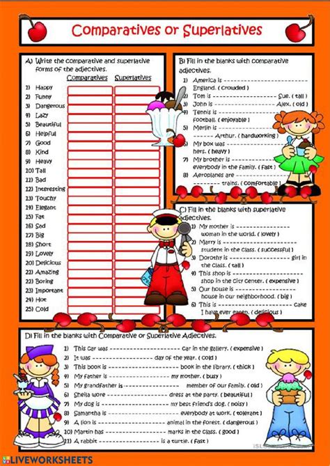 Comparatives And Superlatives Write Ficha Interactiva English