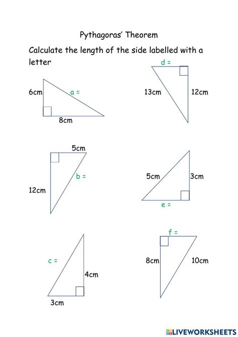 Applying The Pythagorean Theorem Worksheet Teacher Made Worksheets