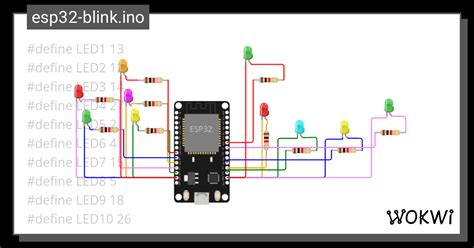 Esp32 Blink Ino Wokwi ESP32 STM32 Arduino Simulator