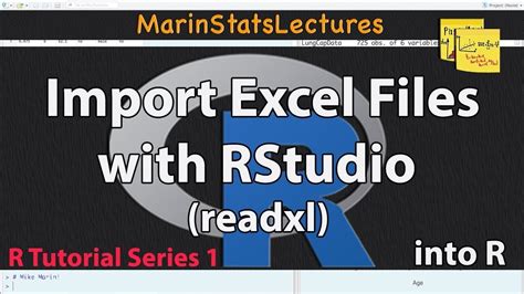 Importing Reading Excel Data Into R Using RStudio Readxl R Tutorial