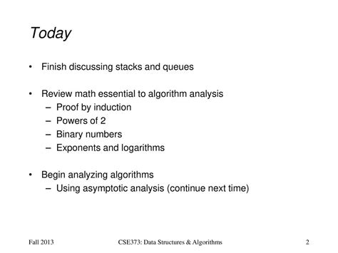 cse373 data structures and algorithms lecture 2 math review algorithm analysis dan grossman