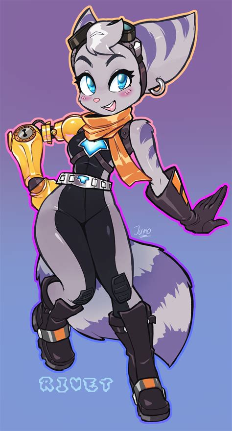 272948 Safe Artistjamoart Rivet Randc Fictional Species Lombax Mammal Anthro Ratchet