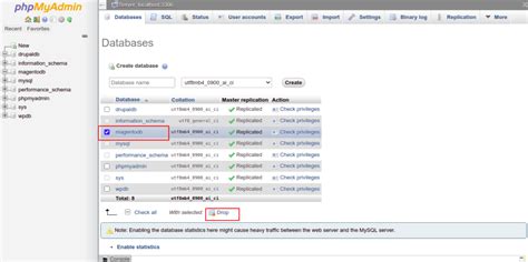 how to delete or remove databases in mysql atlantic n