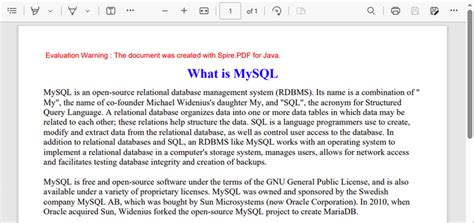 Java Create A PDF Document
