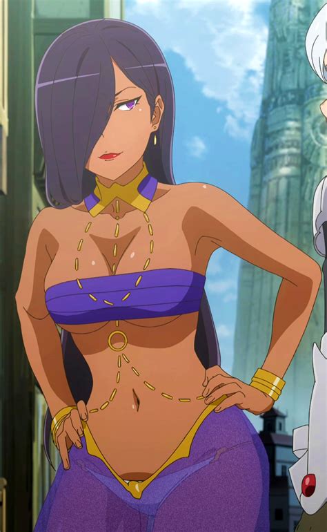 Rule 34 1girls Aisha Belka Belly Black Hair Dark Skinned Female Dark Skin Dungeon Ni Deai Wo